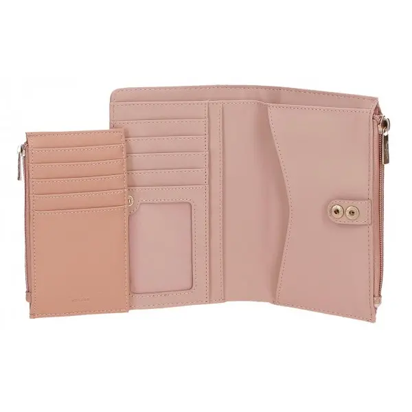 Portofel dama, Pepe Jeans Megan, port card, sistem RFID, roz, 17x10x2 ...